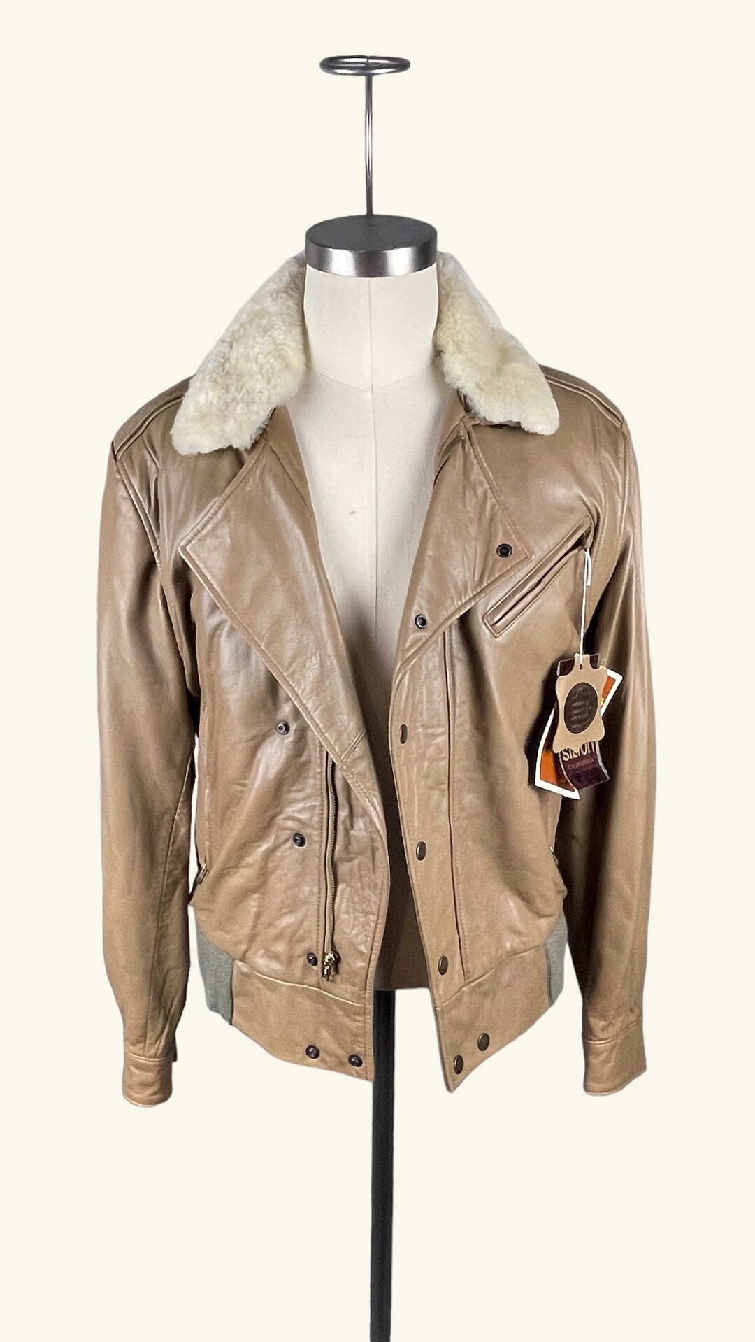 Vintage 1970s SILTON Leather Aviator Jacket - NWT, Butter-soft Leather ...