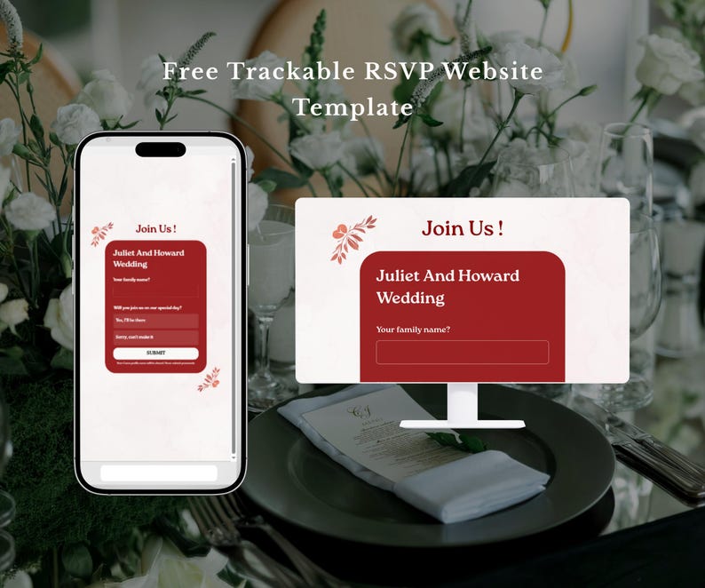 Red Wedding Video Invitation, Animated RSVP, Timeline, Details (digital ...