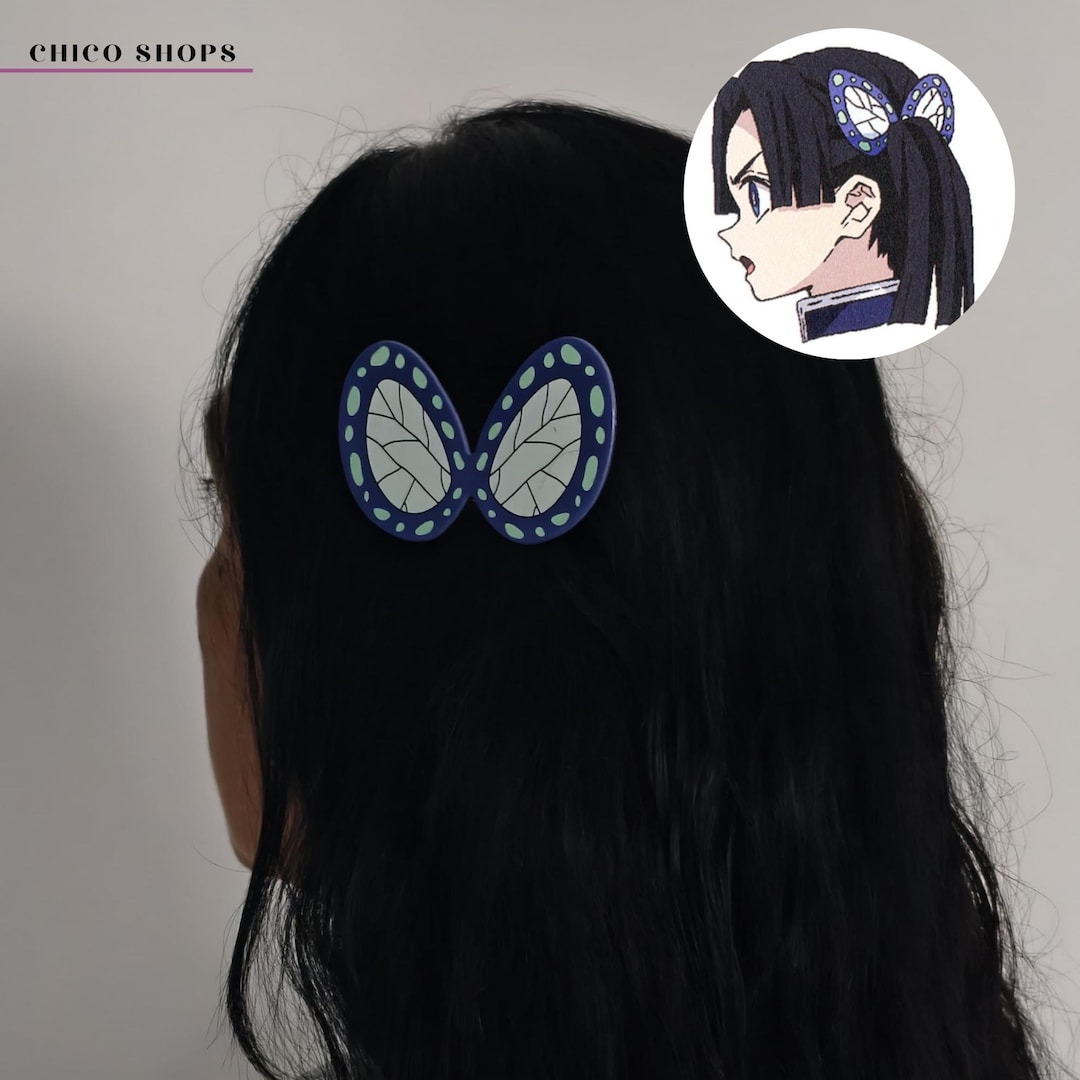Butterfly Hair Clip | Anime Inspired - Etsy