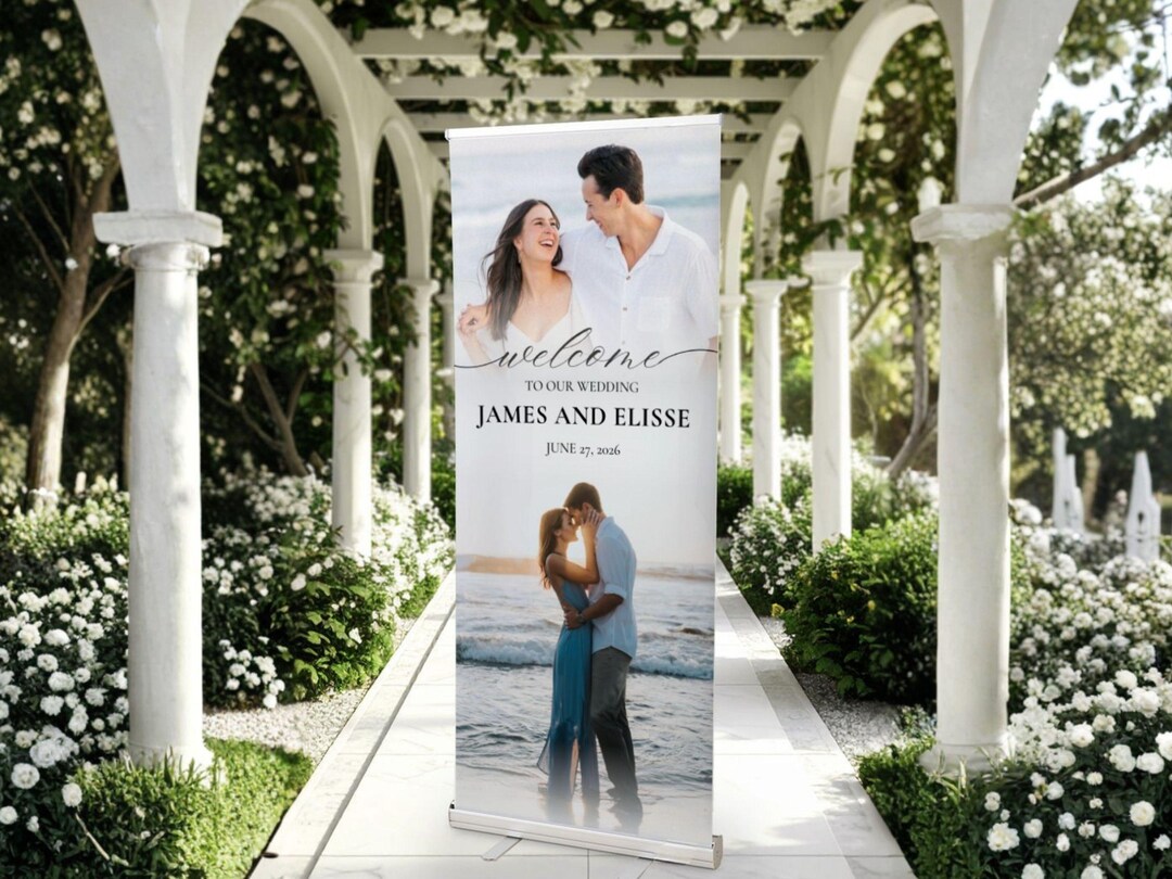 Retractable Sign Pull up Banner Retractable Standing Banners Wedding ...