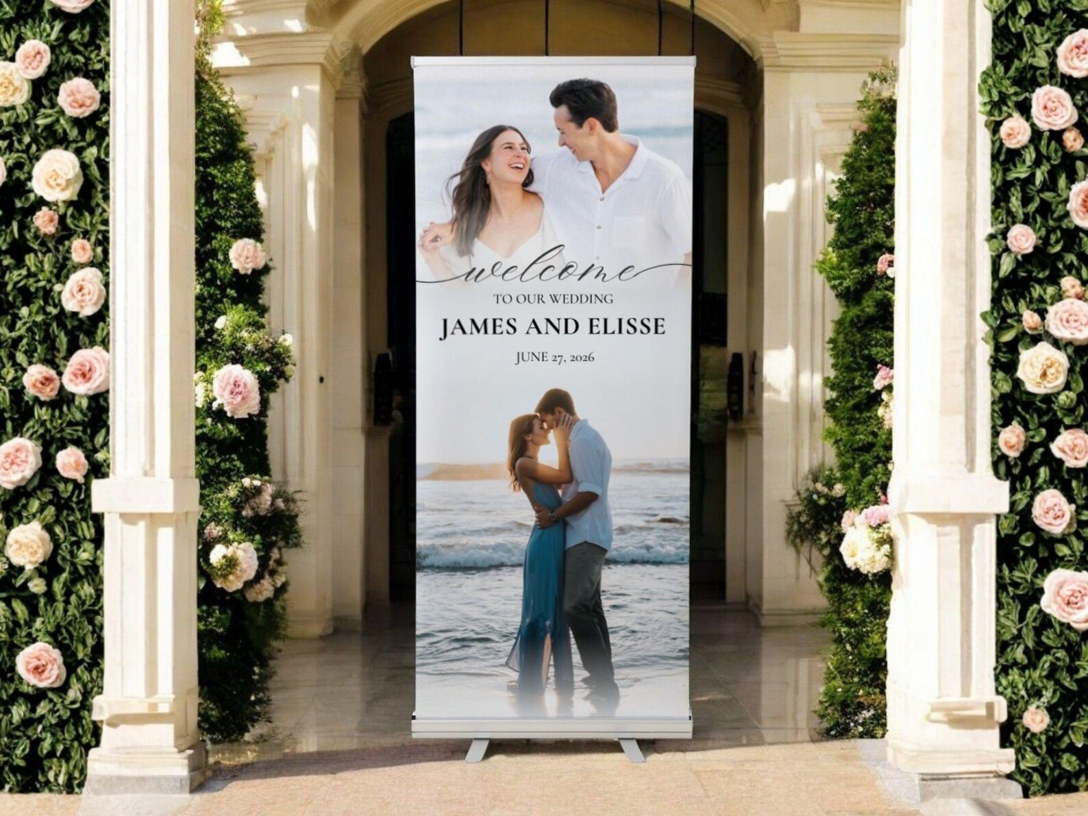 Retractable Sign Pull up Banner Retractable Standing Banners Wedding ...