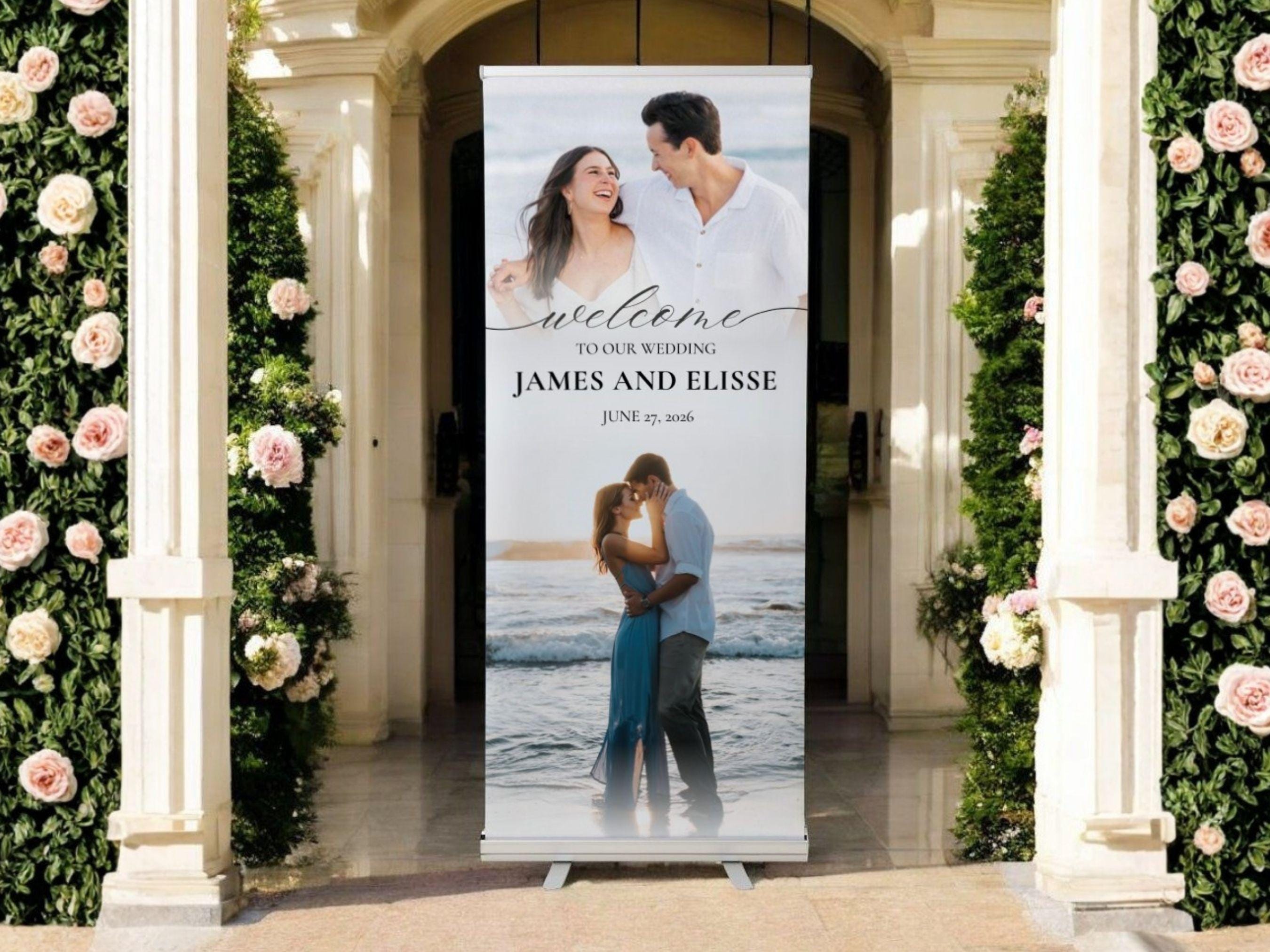 Retractable Sign Pull up Banner Retractable Standing Banners Wedding ...