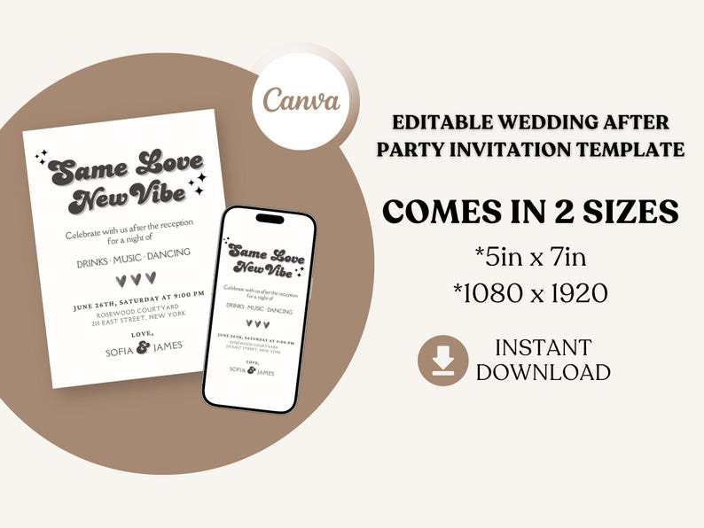 Editable Wedding After Party Invitation Template After Party Wedding ...