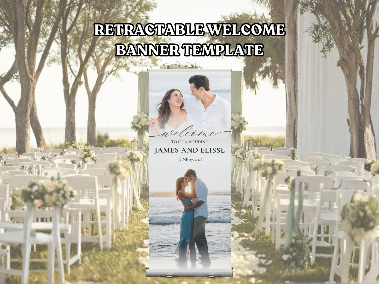 Retractable Sign Pull up Banner Retractable Standing Banners Wedding ...
