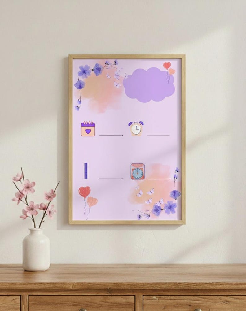 Personalized Baby Girl Birth Poster | Nursery Wall Art Printable ...