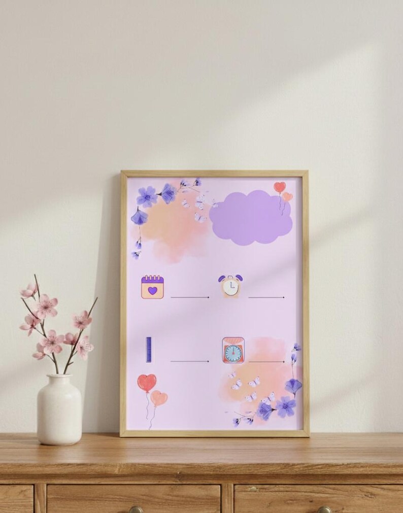 Personalized Baby Girl Birth Poster | Nursery Wall Art Printable ...