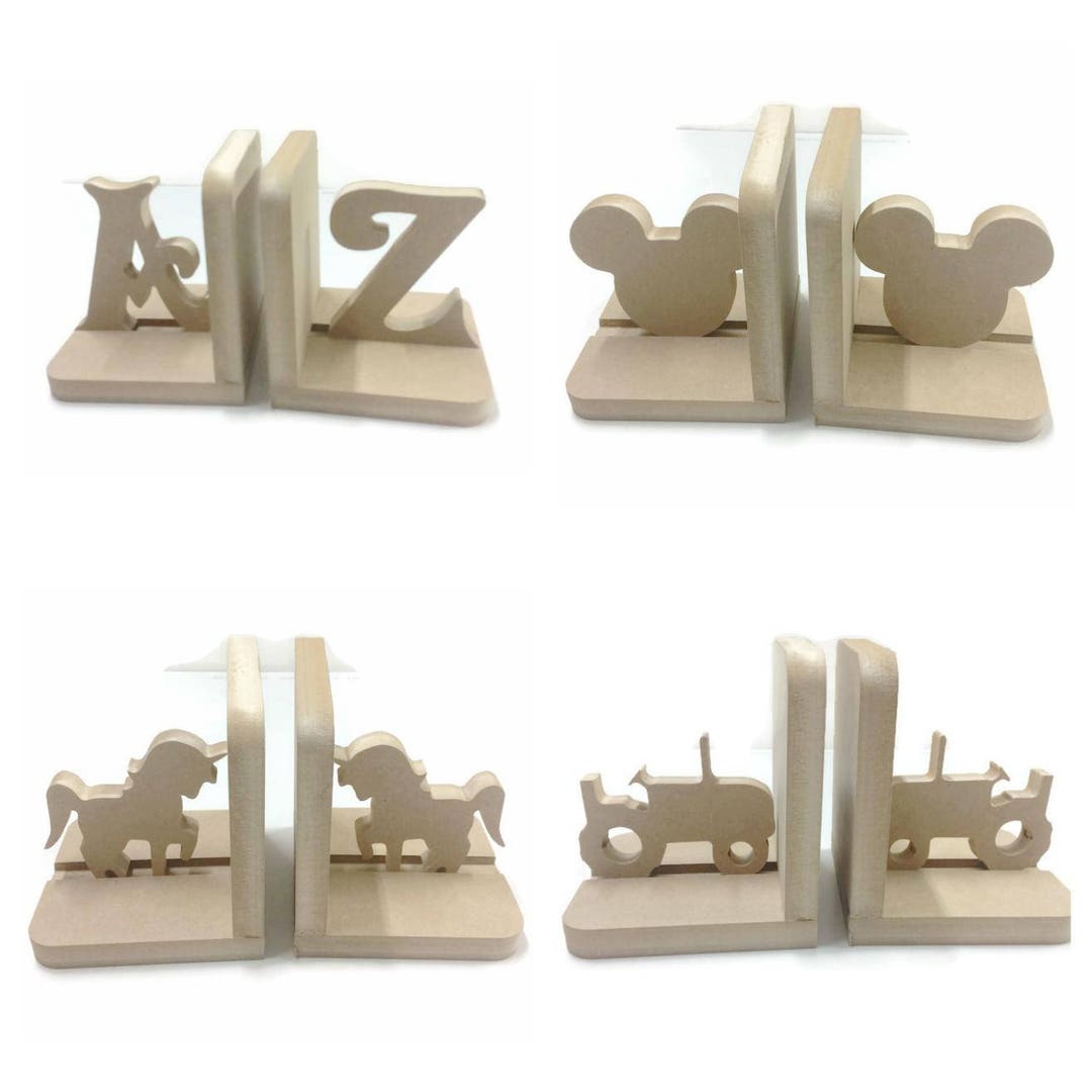 Nursery Boys Girls Childrens Kids Wooden Bookends Book Ends - Etsy