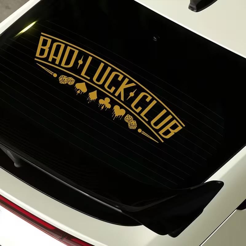 Bad Luck Club Car Sticker Vinly Decal Window Bumper Sticker (all ...