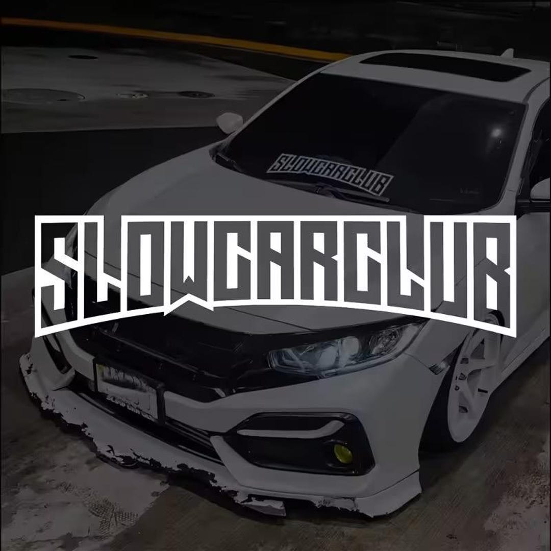 Slow Car Club Car Sticker Vinly Decal Window Bumper Sticker (all ...