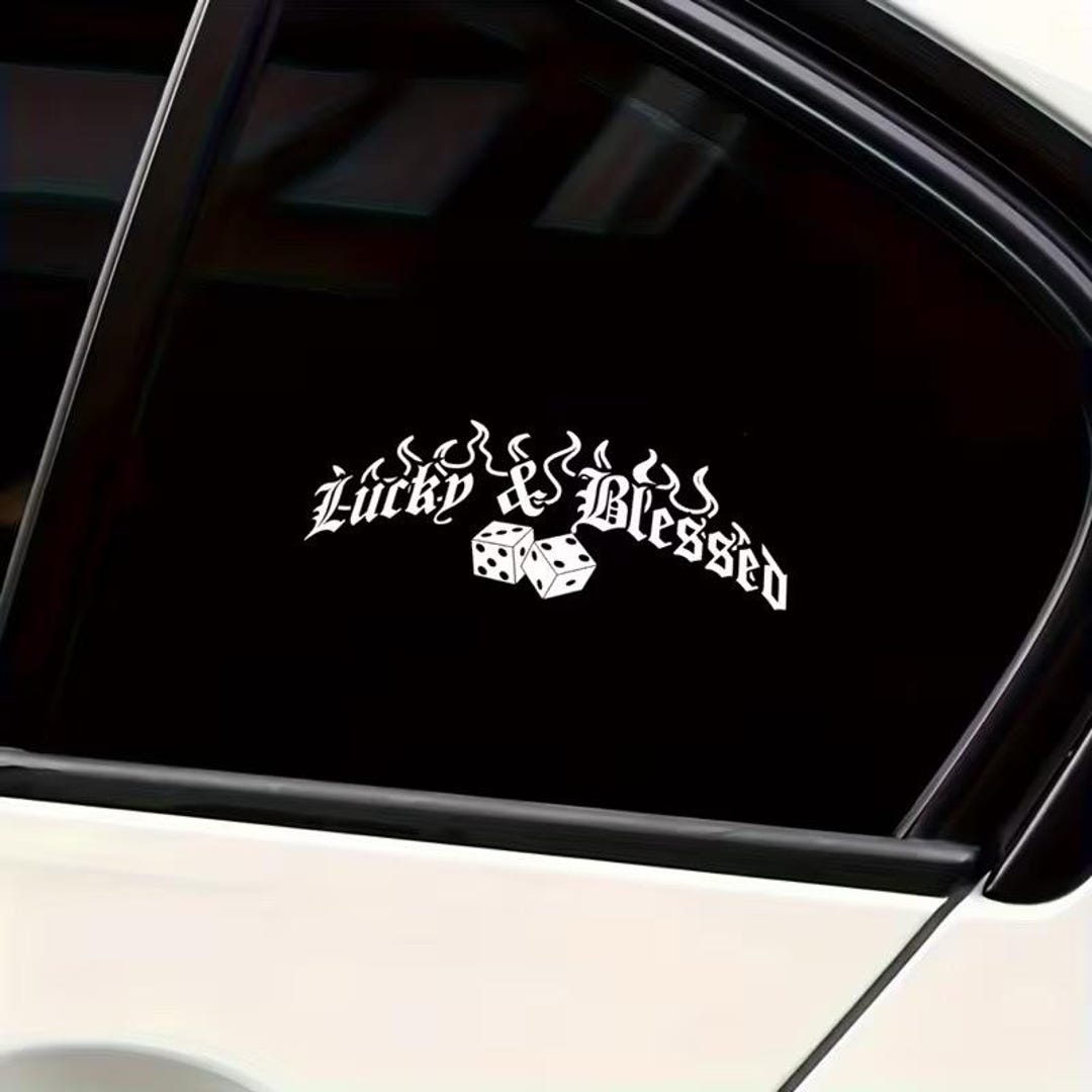 Lucky and Blessed Car Sticker Vinly Decal Window Bumper Sticker (all ...