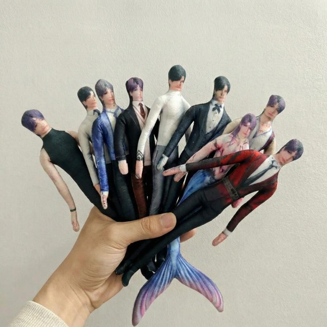 Merman Flexible Wire Plush Doll – Posable Art Doll – Soft Fabric ...