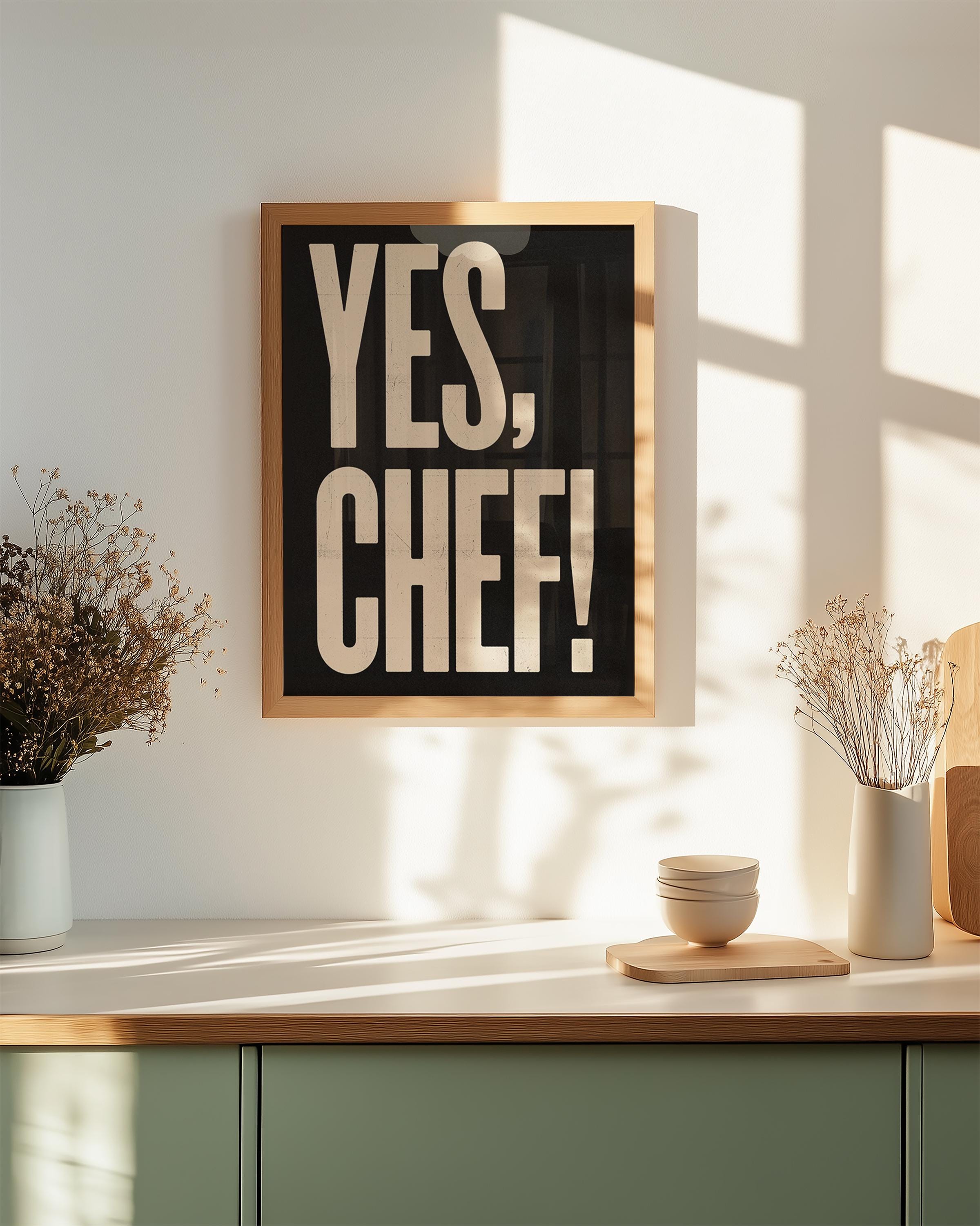 Yes Chef the Bear Poster the Bear TV Show Wall Art Letterpress Style ...