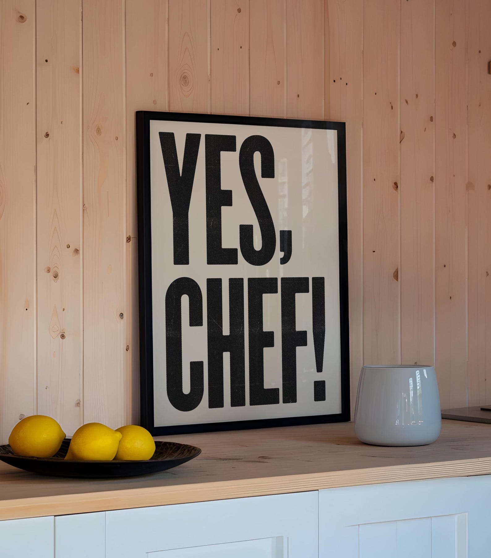 Yes Chef the Bear Poster the Bear TV Show Wall Art Letterpress Style ...