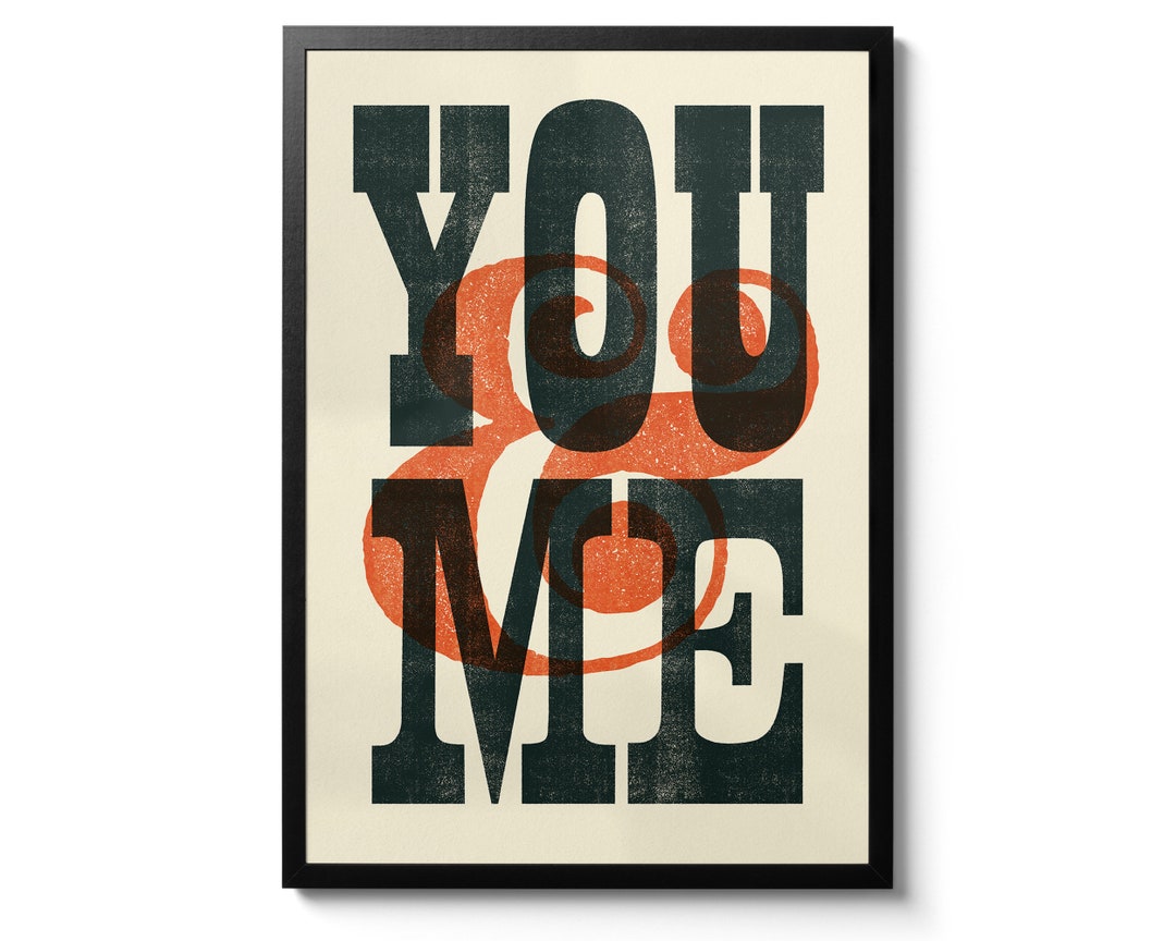 You & Me Art Print A3 A2 - Etsy