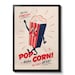 Retro Americana Popcorn Cinema Advert Character Poster Art Print - Etsy