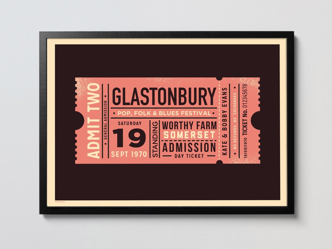 Gig Ticket Concert Theatre Festival Favourite Event Commemorative ...