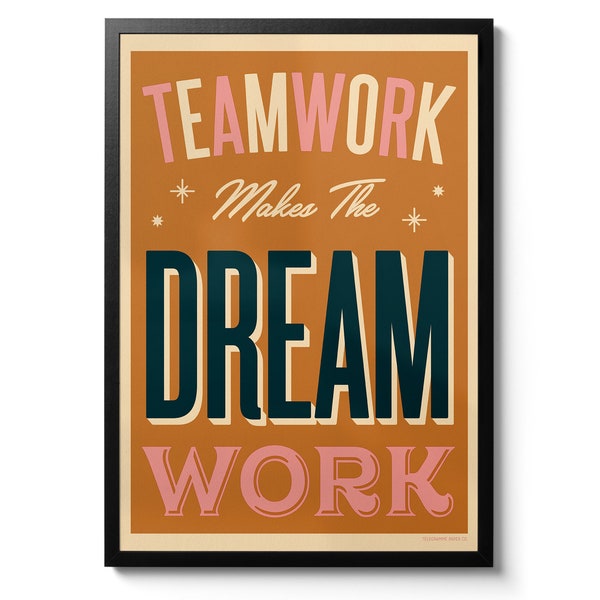 Teamwork Wall Art - Etsy