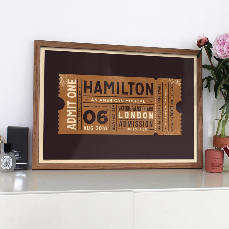 Gig Ticket Event Ticket Personalised Print Customised A3 A2 Size - Etsy