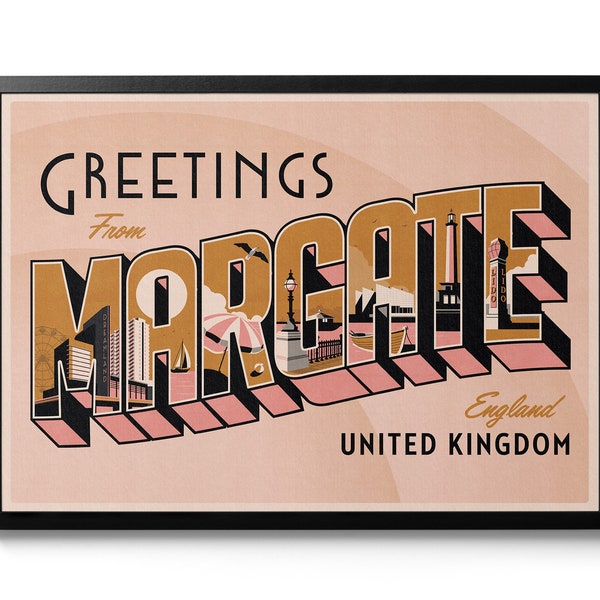 Retro Postcard - Etsy