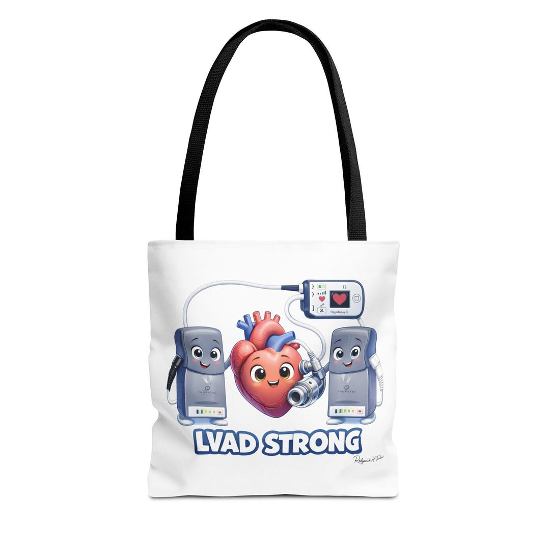 LVAD Strong Tote Bag | Heart Pump Gift, Medical Warrior Carryall - Etsy