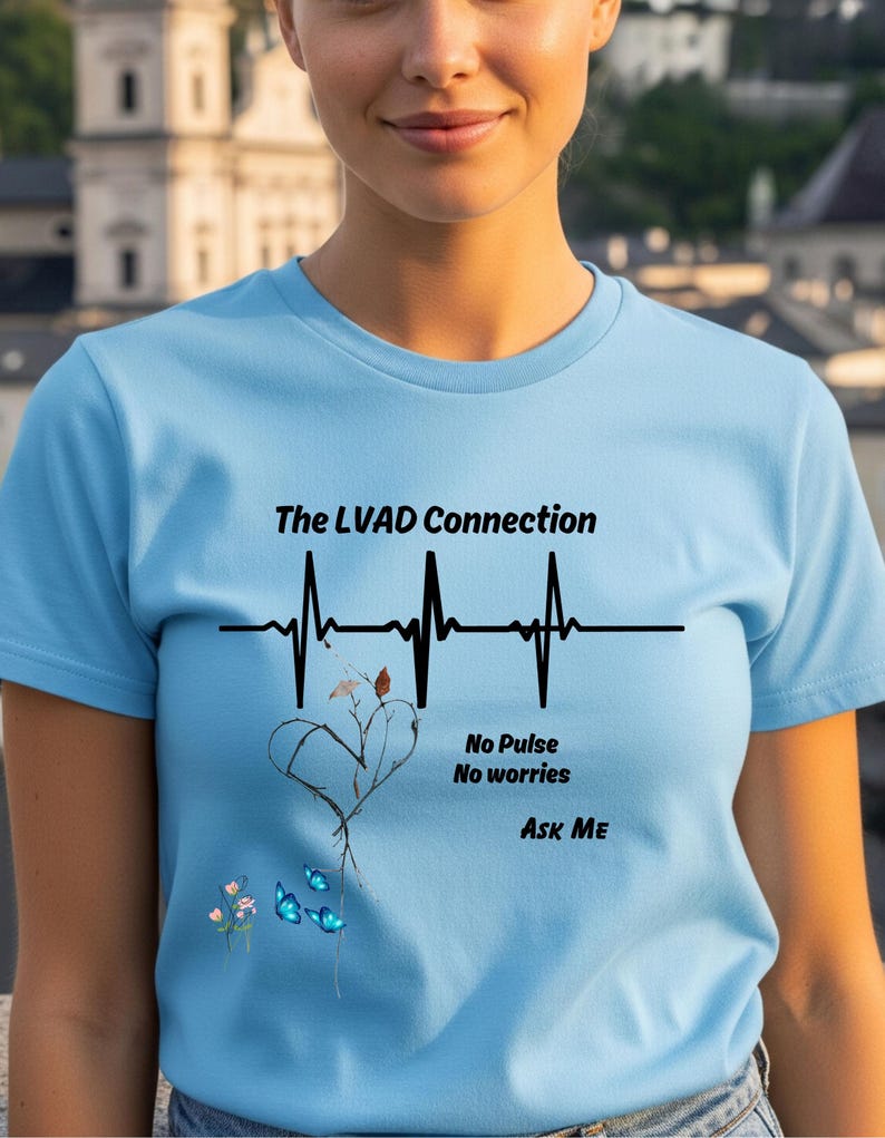 LVAD Awareness T-shirt, No Pulse EKG Heart Tee, Bella+canvas - Etsy