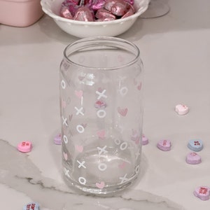 XOXO Glass Can | Iced Coffee Cup | Soda Glass | Valentine's Day - Etsy