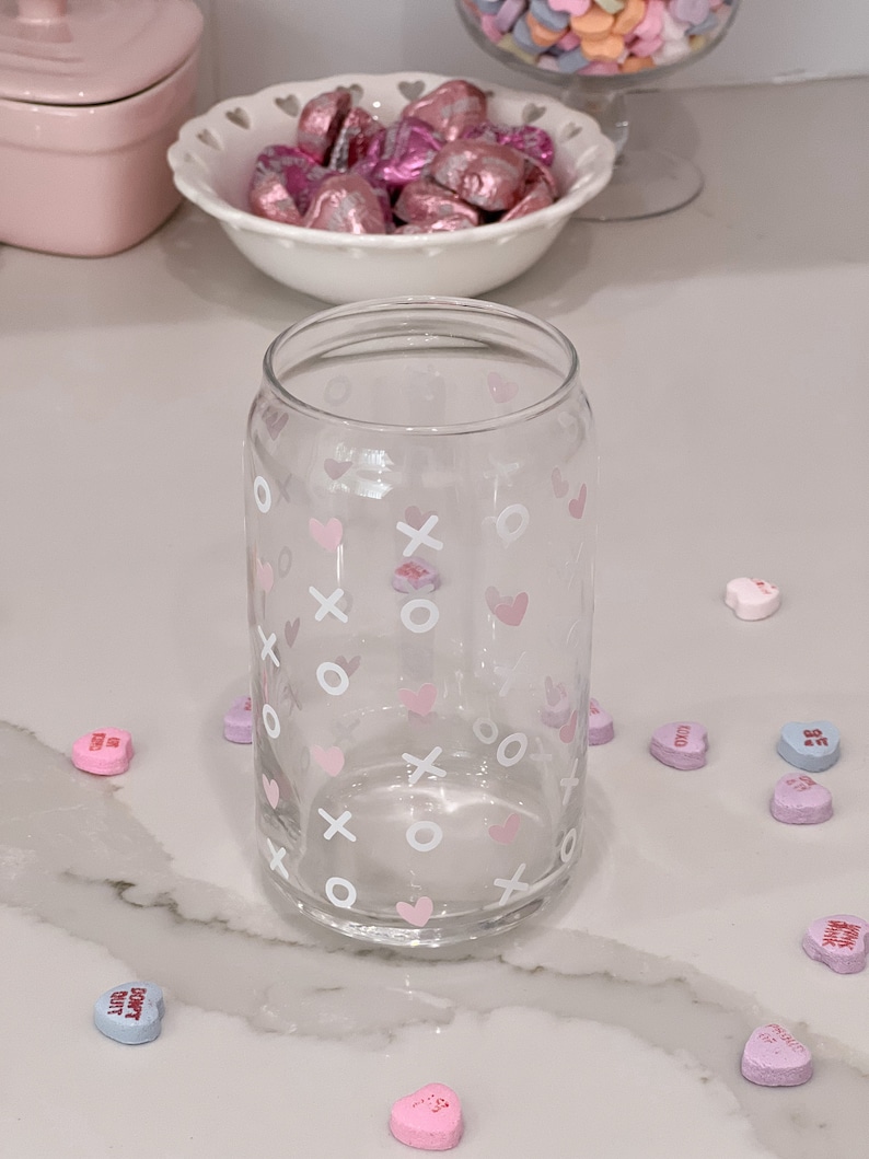 XOXO Glass Can Iced Coffee Cup Soda Glass - Etsy