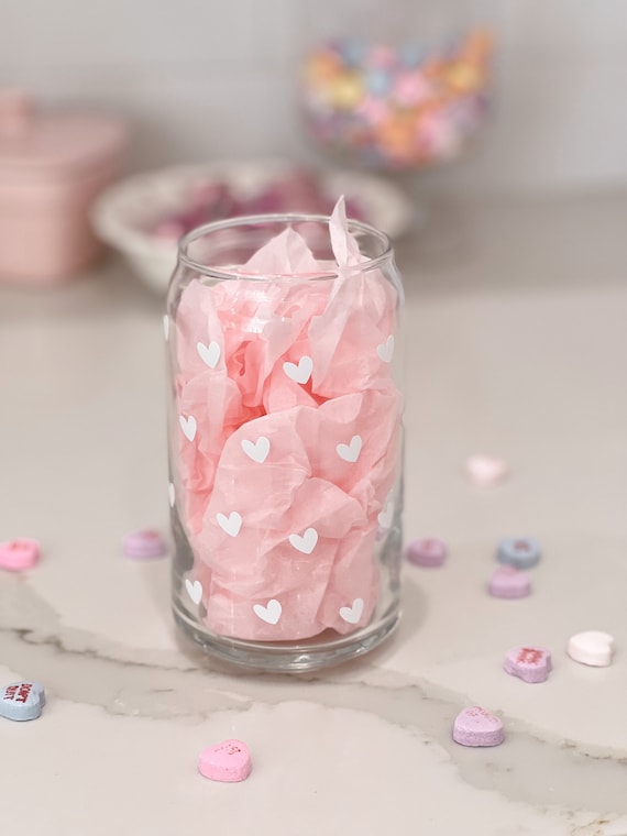 Mini Hearts Glass Can Iced Coffee Cup Soda Glass Etsy