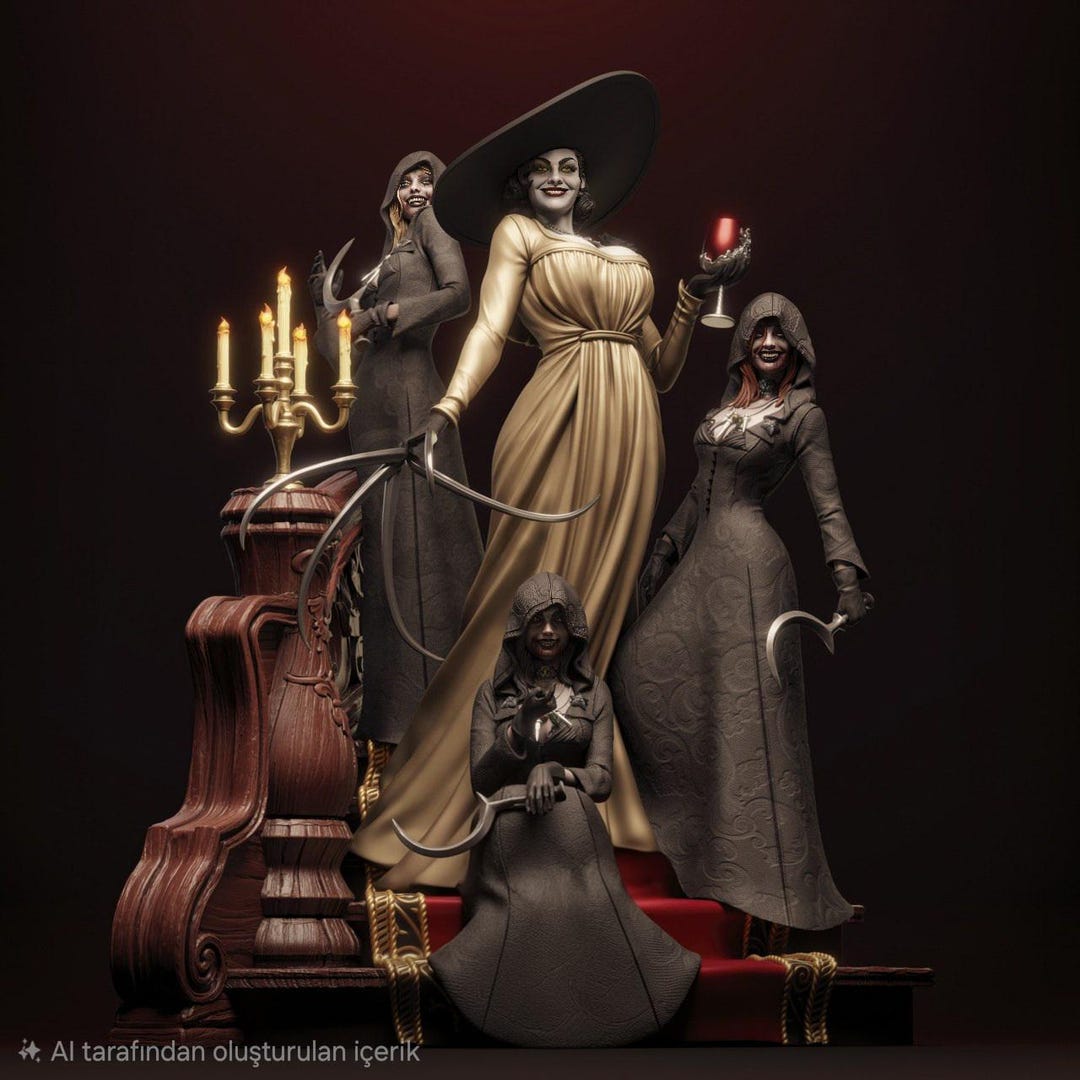Lady Dimitrescu and Her Daughters 3D Statue (* Taxes Are Included in ...