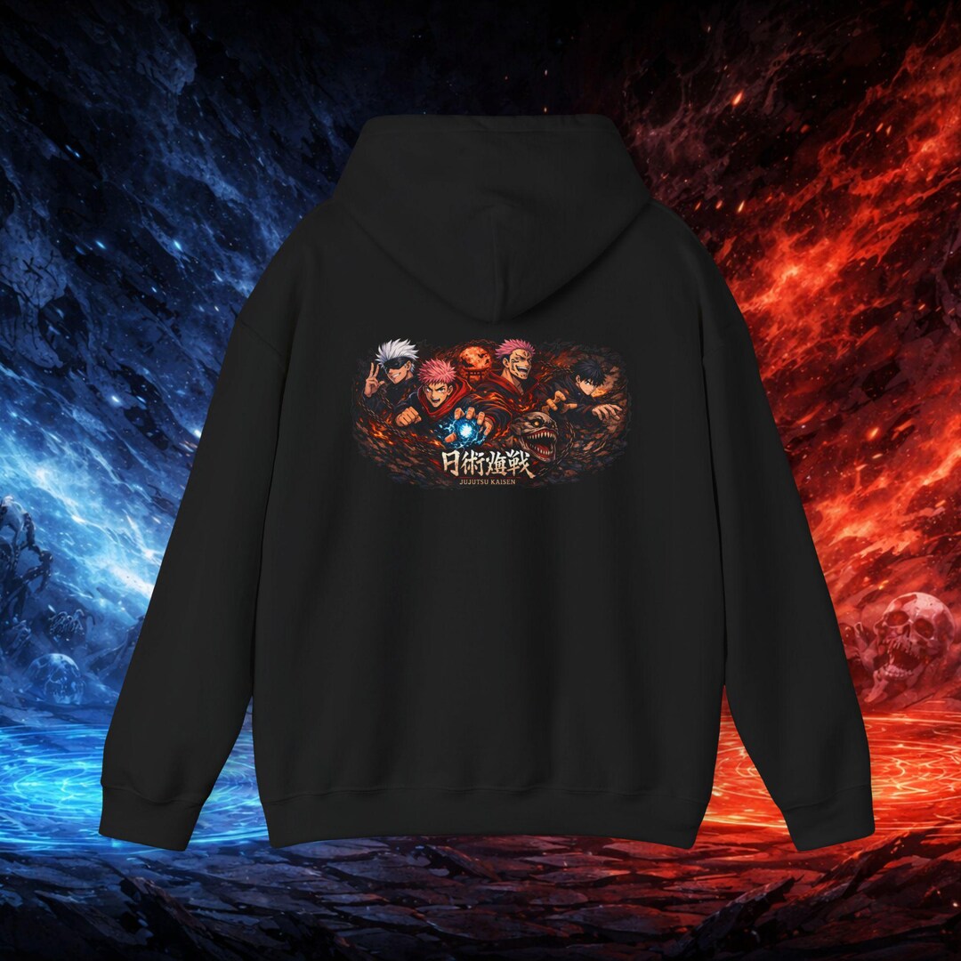 Jujutsu Kaisen Anime Hoodie, Cursed Energy Graphic Streetwear - Etsy