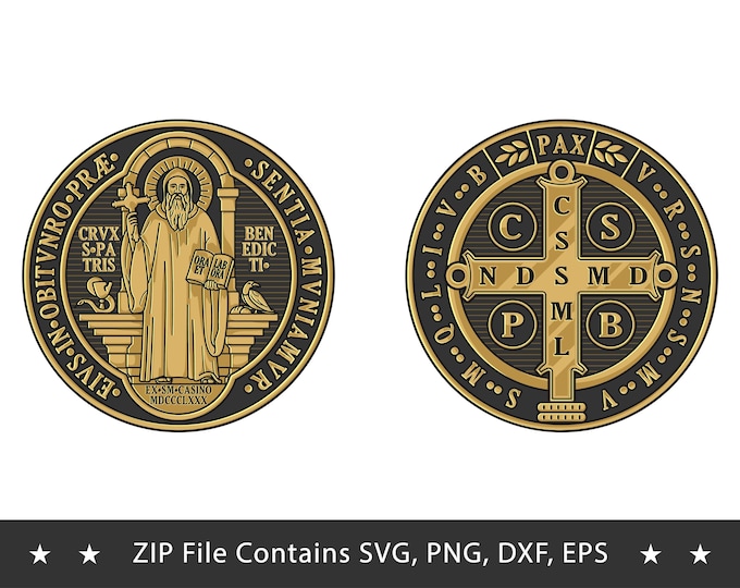 Saint Benedict, San Benito, Medallón De San Benito, SVG PNG, Simbolos ...