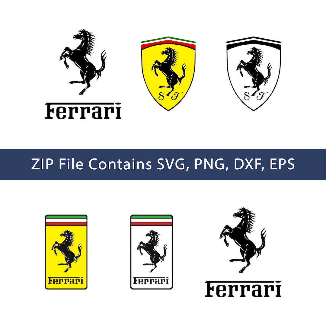 Ferrari Logo, Bundle Layered SVG, Cricut, Cut Files, Ferrari Png, Car ...