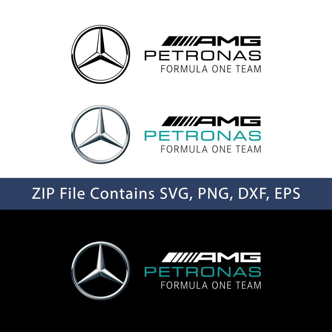 Mercedes AMG Petronas F1 Team Logo, Amg Logo, Amg Stickers, Mercedes F1 ...