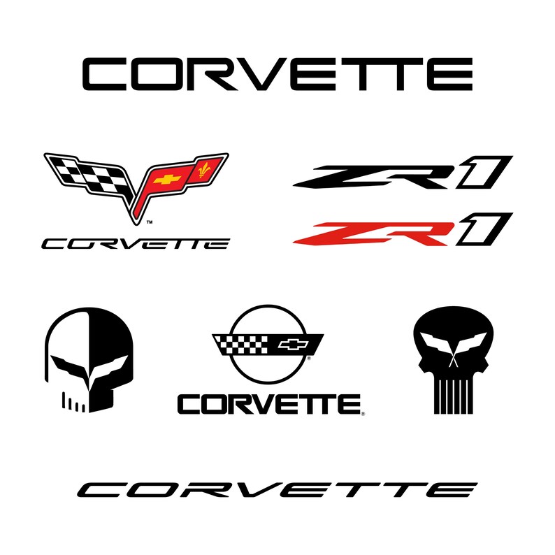 Chevrolet Corvette C8 Z06, Corvette Svg, ZR1 Badges SVG Bundle ...
