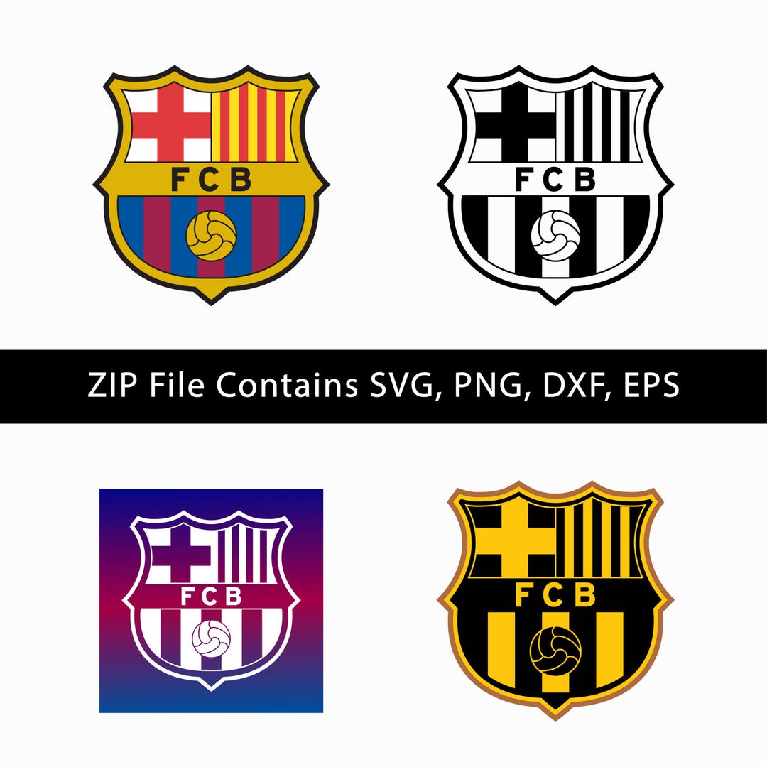 Barcelona FC Logo, Barcelona Logo Svg, Color and Monochrome Version ...