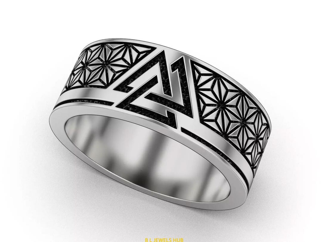 Valknut Viking Ring, Viking Ring With Valknut , Viking Jewelry for Men ...