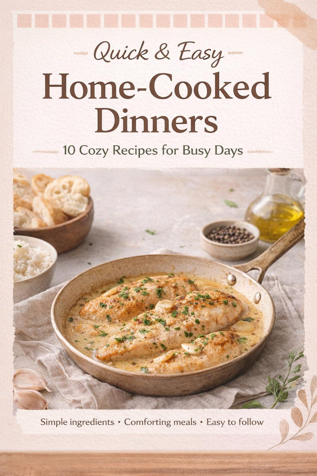 Quick & Easy Home-cooked Dinners – PDF Recipe Ebook | 10 Simple Recipes ...