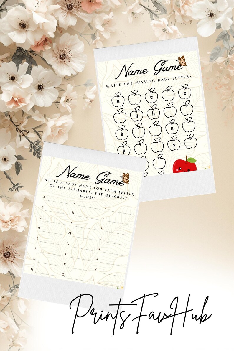 Baby Name Guess Game Printable | Editable Game | Guess the Name ...