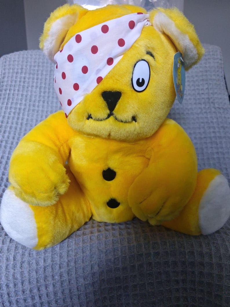 Vintage BBC Children in Need Pudsey the Bear Plush 1986 12" - Etsy UK