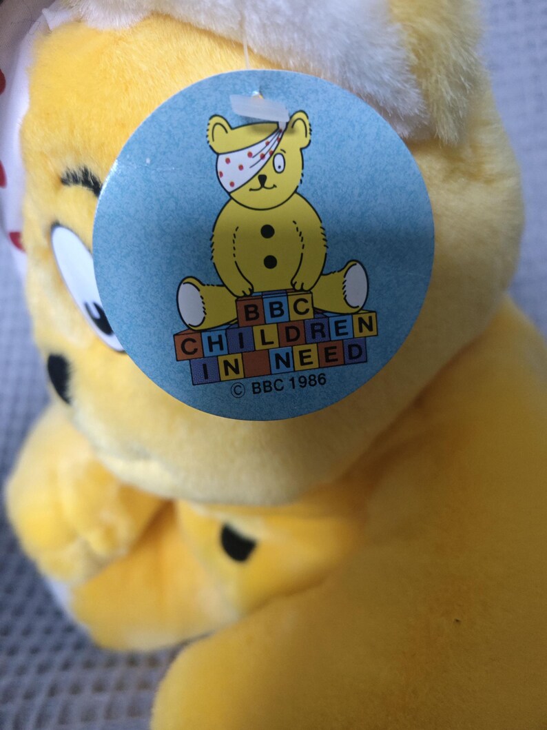 Vintage BBC Children in Need Pudsey the Bear Plush 1986 12" - Etsy UK