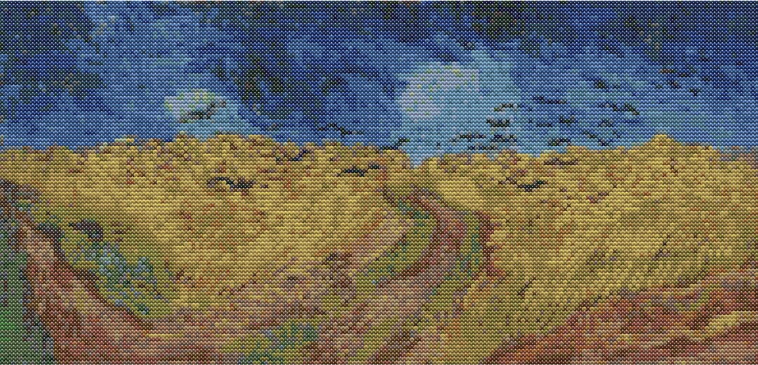 Vincent Van Gogh Wheatfield With Crows Cross Stitch Pattern - Etsy