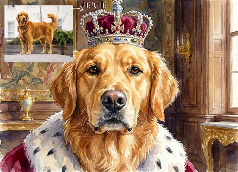 Custom Pet Portrait Digital Art | Personalized Pet Illustration From ...