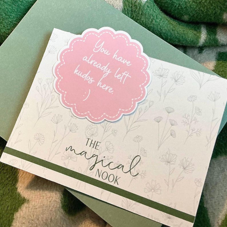 Handmade Bookish AO3 Fanfic Kudos Sticker - Etsy