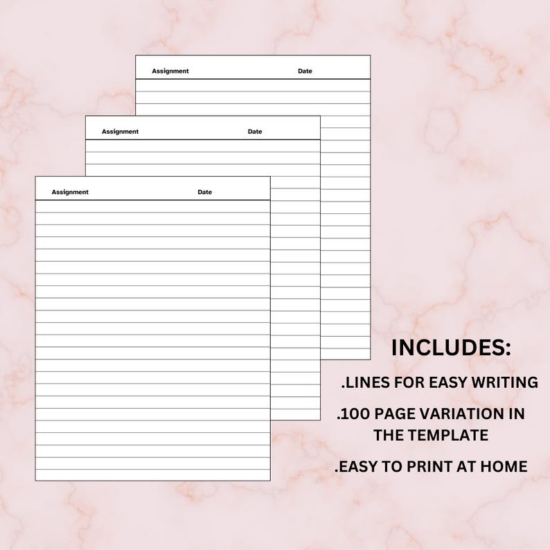 Lined Paper Digital Notebook for Goodnotes | Student Study Journal (PDF ...