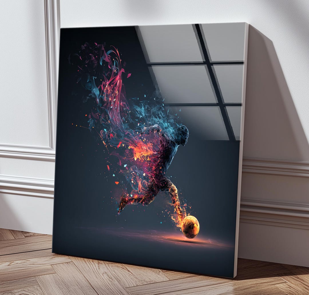 Soccer Player Wall Art Dynamic Sports Decor - Etsy