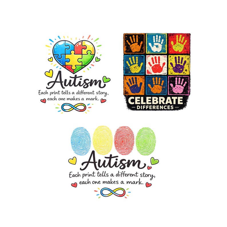 Autism Awareness Hand PNG, Neurodiversity Support Graphic, Retro Puzzle ...
