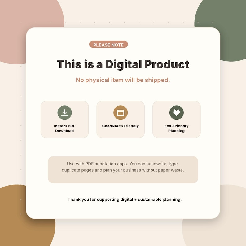 Digital Business Planner Template for Small Business, Content & Social ...