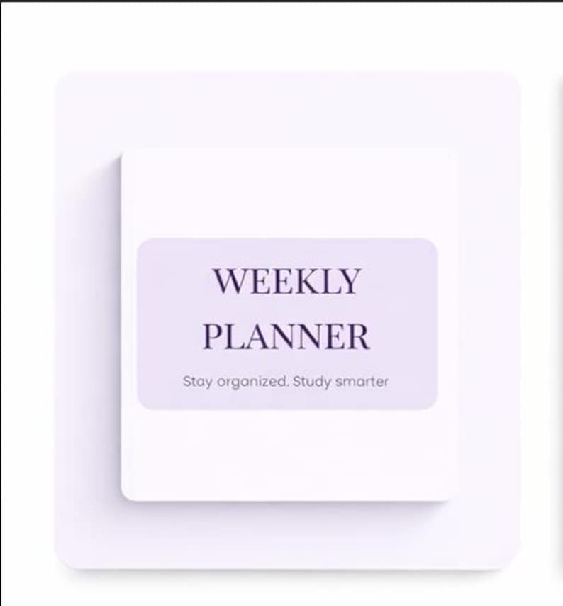 Digital Weekly Study Planner PDF | Student Planner | Assignment & Habit Tracker - Etsy