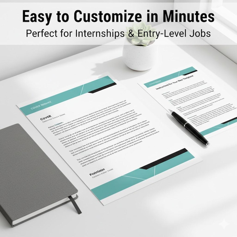 Professional Cover Letter Template for Students Internship and Entry ...