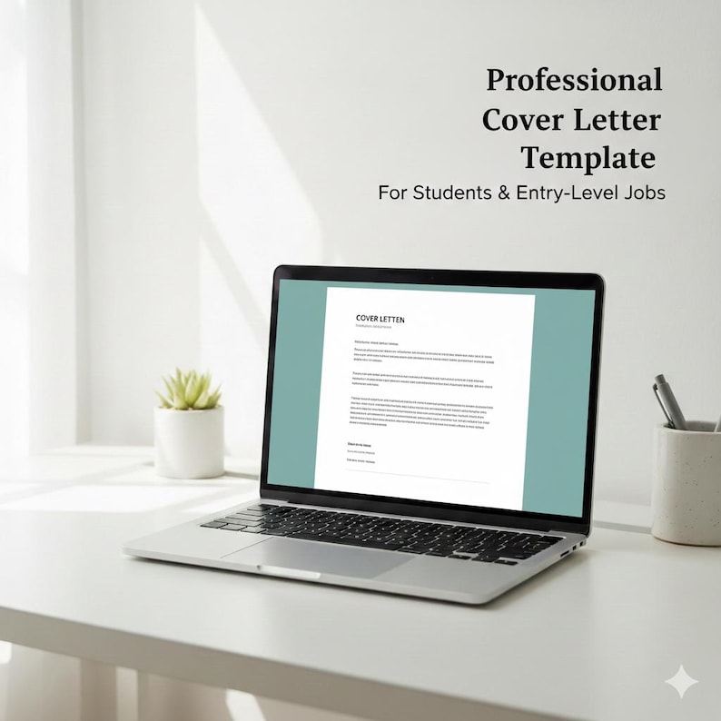 Professional Cover Letter Template for Students Internship and Entry ...